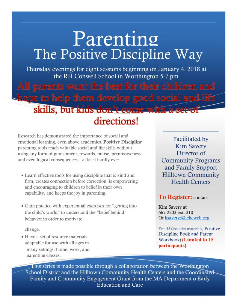 Positive Discipline: Parenting with Confidence Workshops Begin January ...