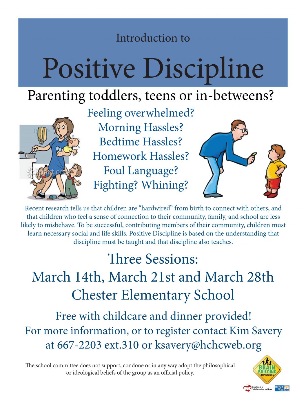 Positive Discipline: Parenting with Confidence Sessions for March ...