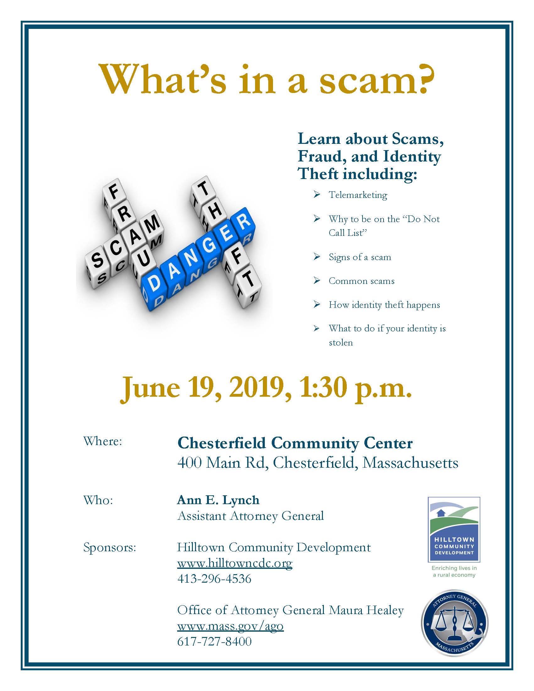 Consumer Protection at Chesterfield Community Center- June 19th ...